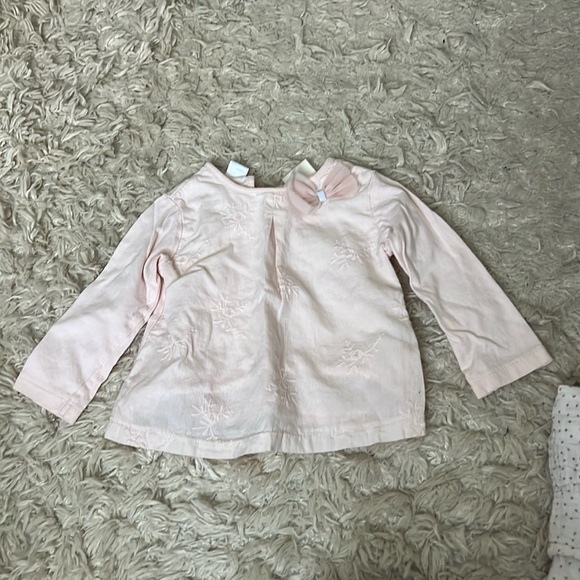 Zara | Shirts & Tops | Zara Baby Girl Pink Embroidered Long Sleeve Top ...